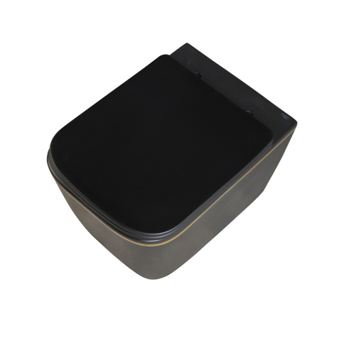 MISKA WC WISZĄCA RIMLESS RAIN-MTB-GL-RIM-03 CZARNA MAT DESKA ...